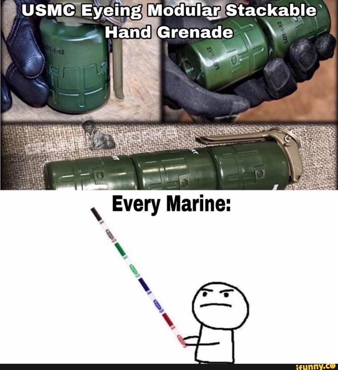 USMC Eyeing Modular Stackable Hand Grenade \ - iFunny