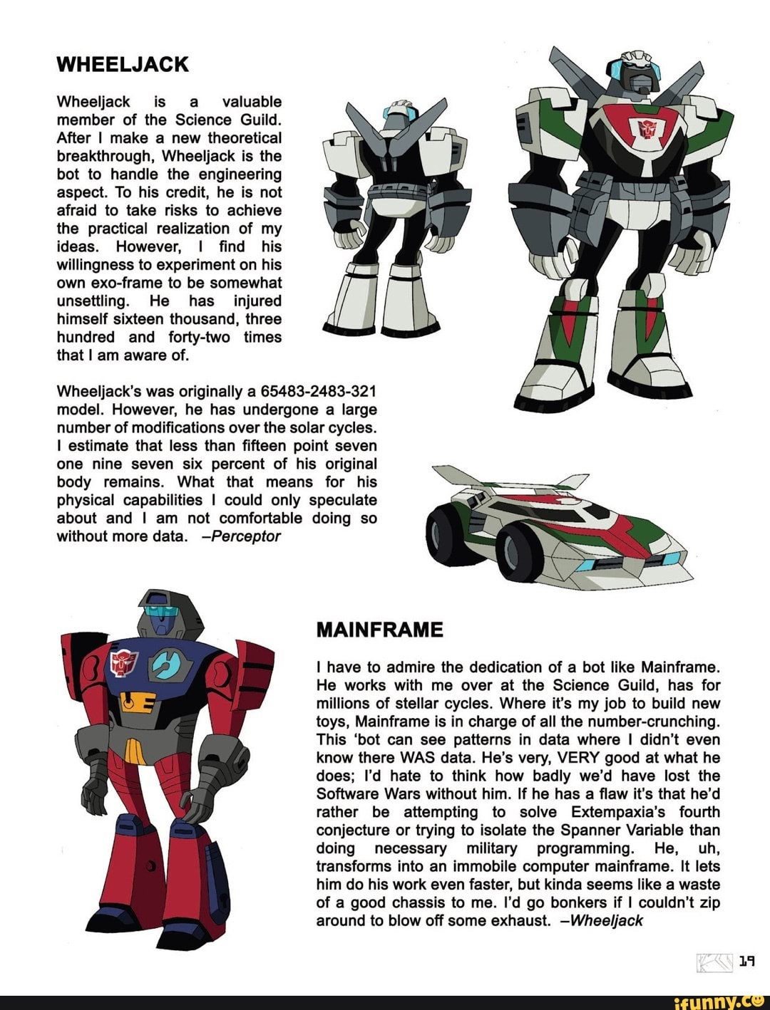 WHEELJACK Wheeljack is a_ valuable member of the Science Guild. After I ...
