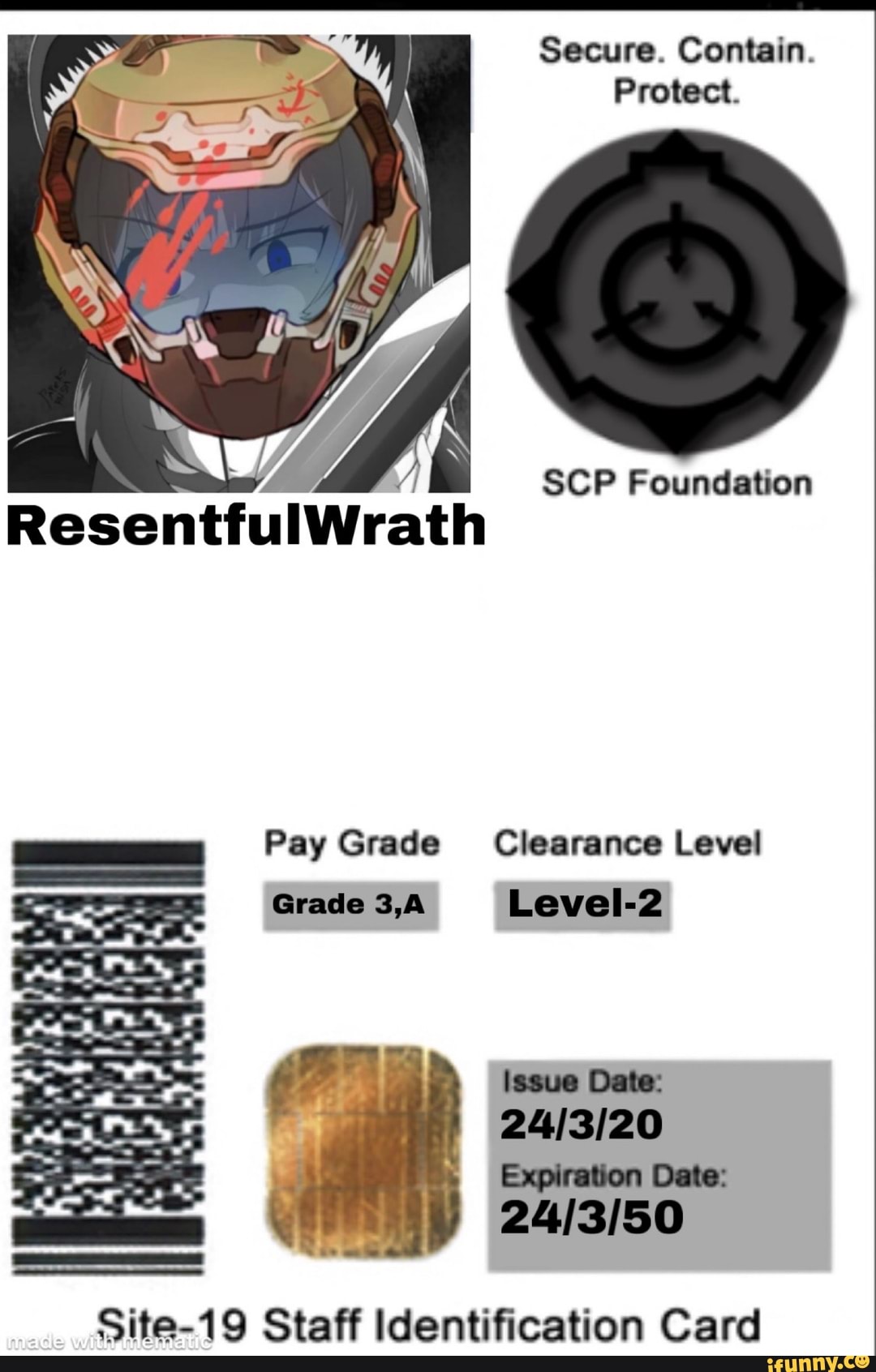 Secure. Contain. Protect. SCP Foundation === Pay Grade Clearance Level ...