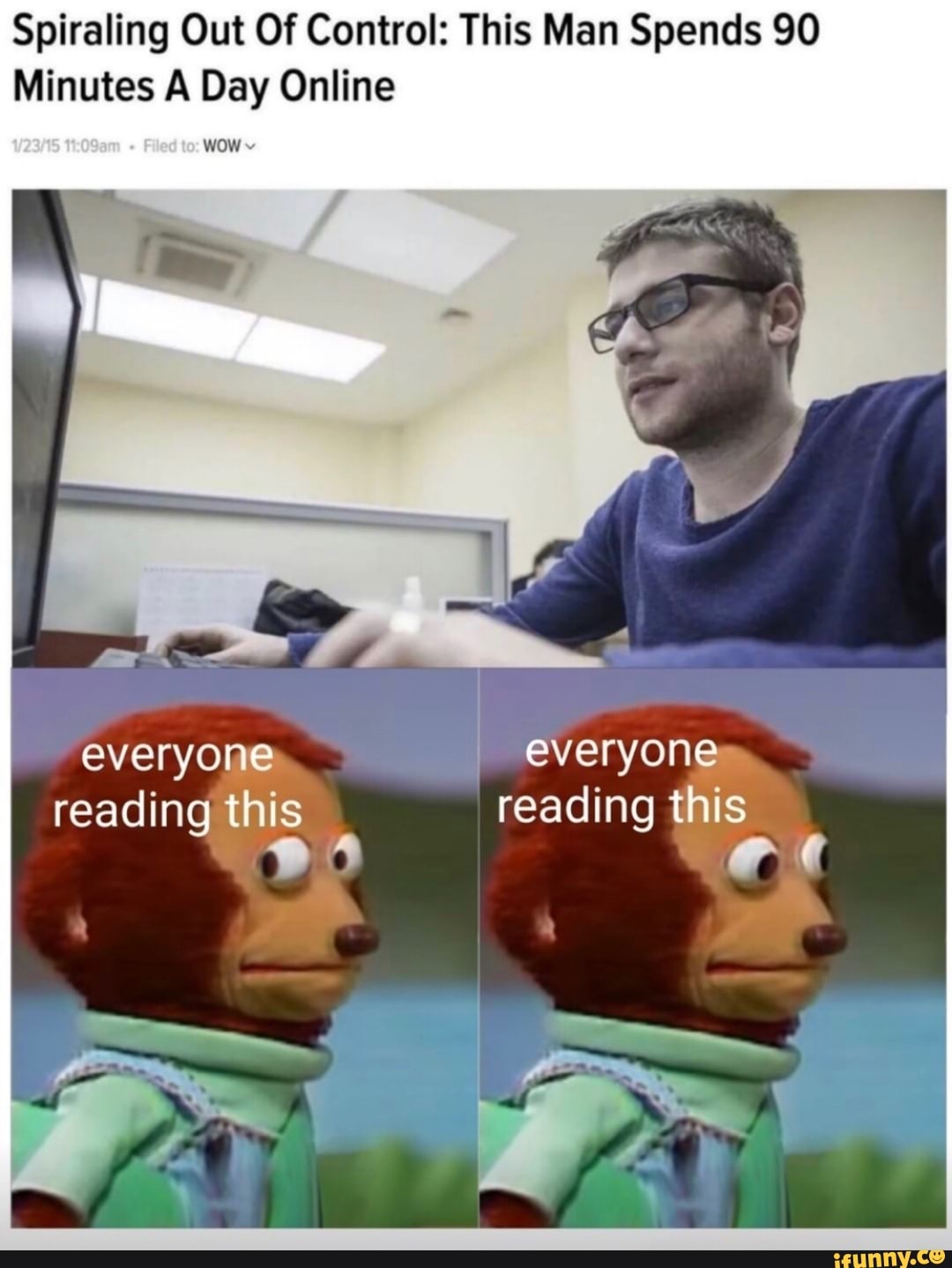 Spiraling Out Of Control: This Man Spends 90 Minutes Day Online wow ...