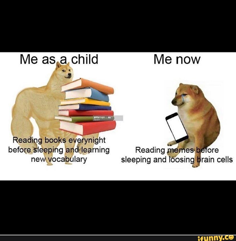 Me as,a, child Reading books everynight before. anddearning Reading ...