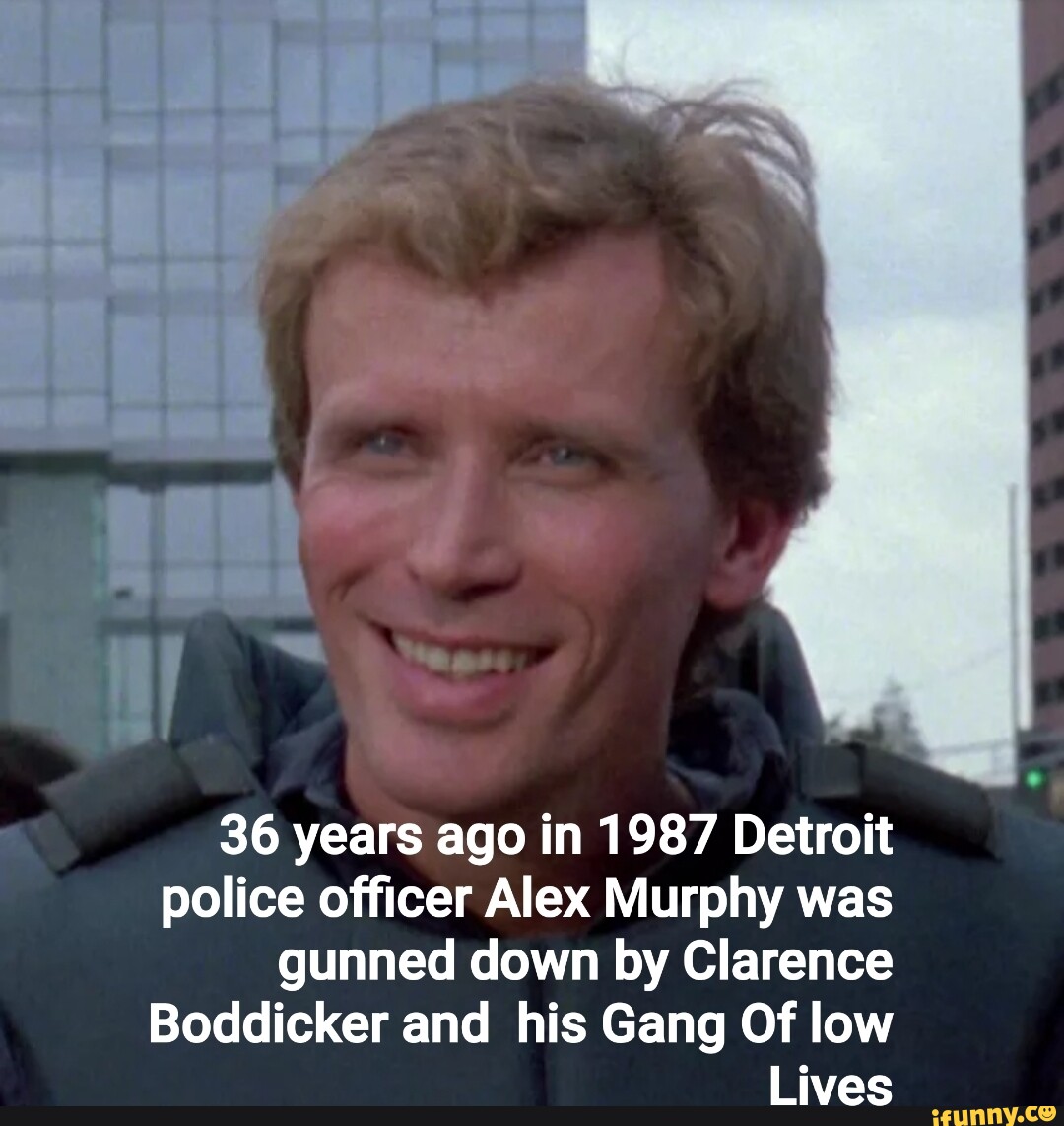 36 years ago in 1987 Detroit police officer Alex Murphy was gunned down ...