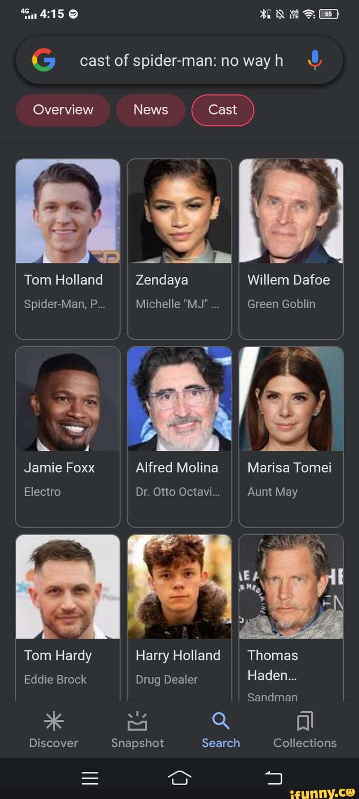 & cast of spider-man: no way h Overview News Cast Tom Holland Zendaya ...