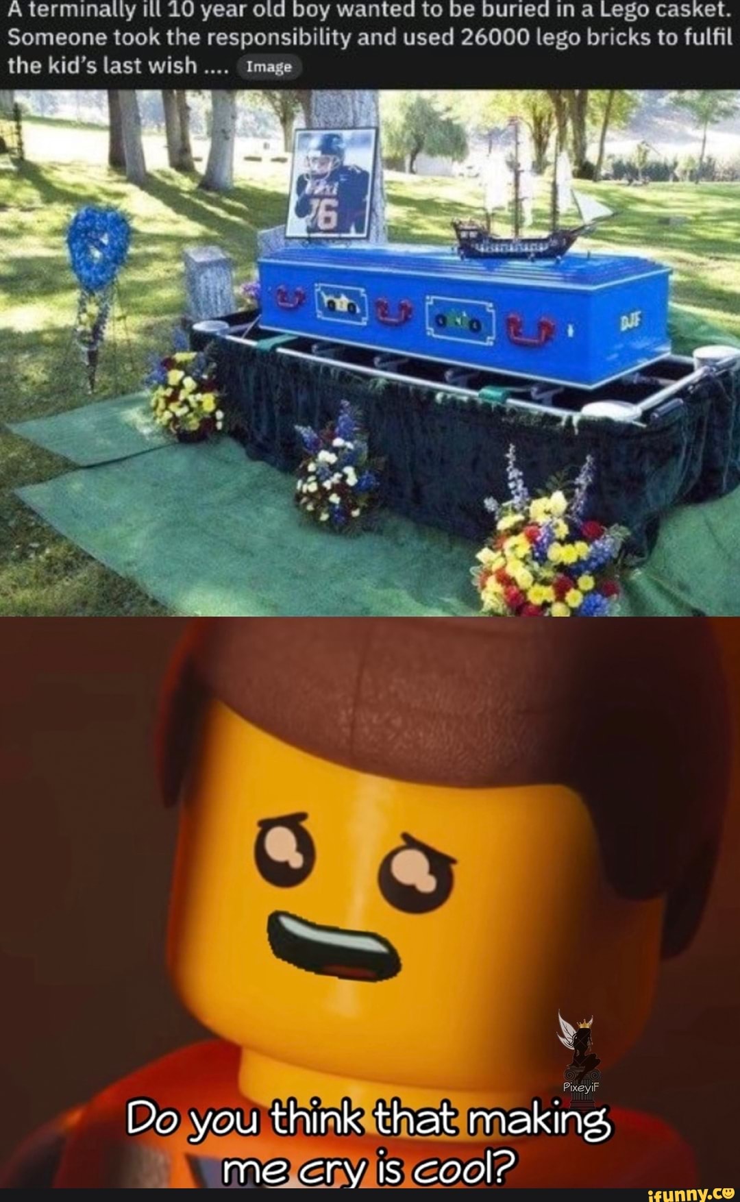 Terminally 10 year old boy wanted to be buried in a Lego casket ...