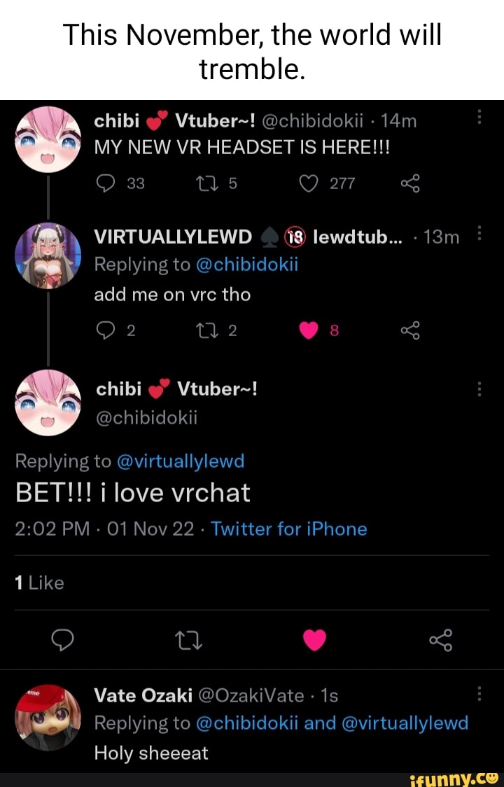 This November, the world will tremble. chibi Vtuber~! @chibidokii MY ...