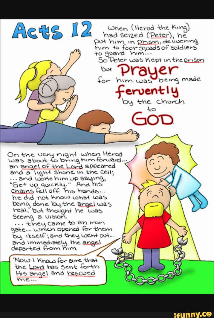 Acts 12 the Per him in Prigon, de wocring him do foor squads of ...