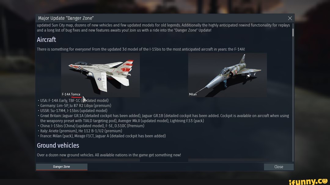 Major Update "Danger Zone" x updated Sun City map, dozens of new ...