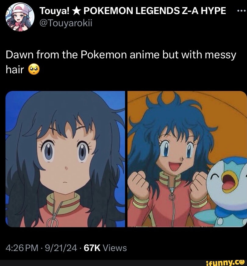 Touyal POKEMON LEGENDS Z-A HYPE Dawn from the Pokemon anime but with ...