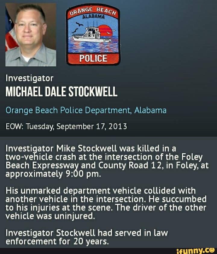 POLICE Investigator MICHAEL DALE STOCKWELL Orange Beach Police ...