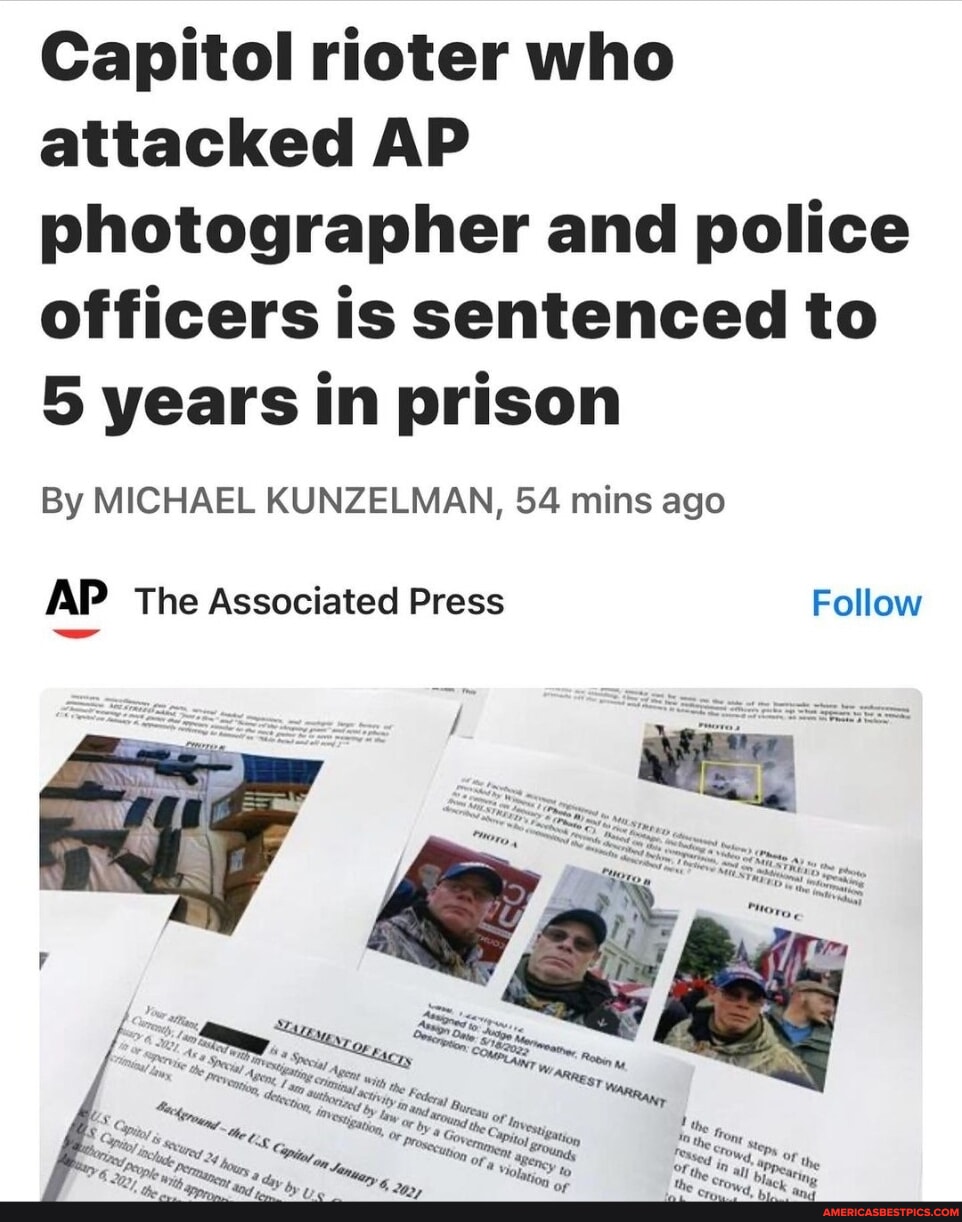 Capitol rioter who attacked AP photographer and police officers is ...