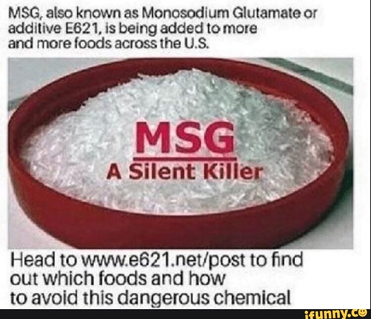 MSG, also known as Monosodium Glutamate or additive E621, is being ...