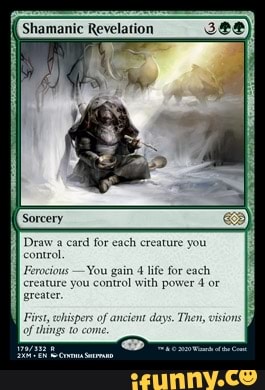 Draw a card for each creature you control You gain 4 life for each ure ...