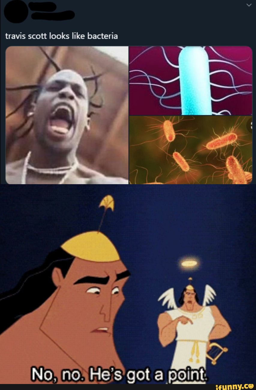 Travis scott looks like bacteria No} no: cot a point: - iFunny