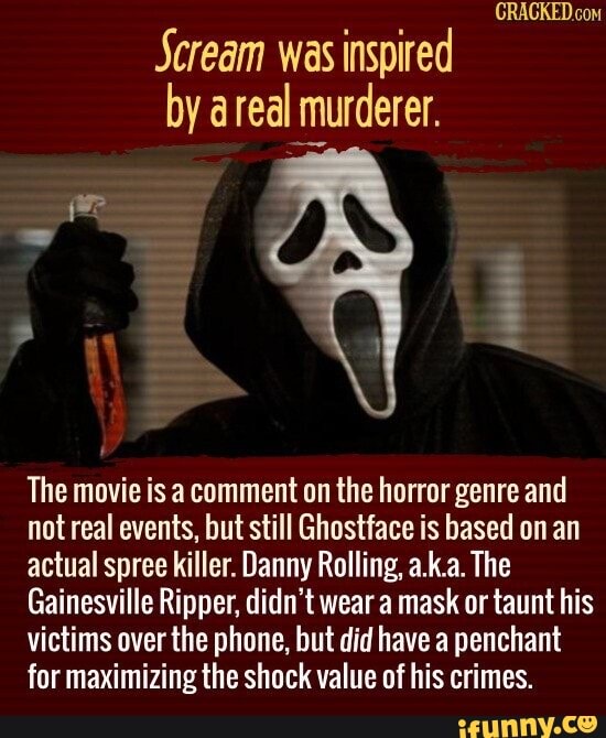CRACKED.con Scream was inspired by areal murderer. The movie is a ...