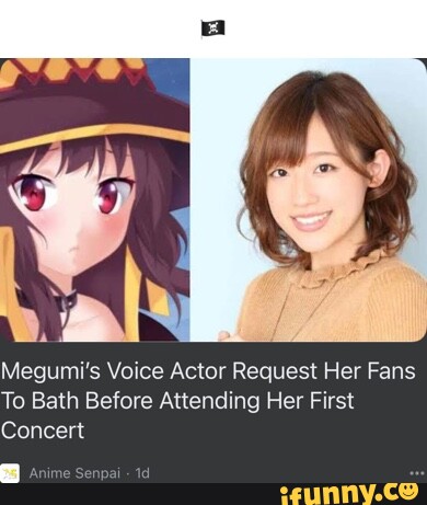 Megumi's Voice Actor Request Her Fans To Bath Before Attending Her ...