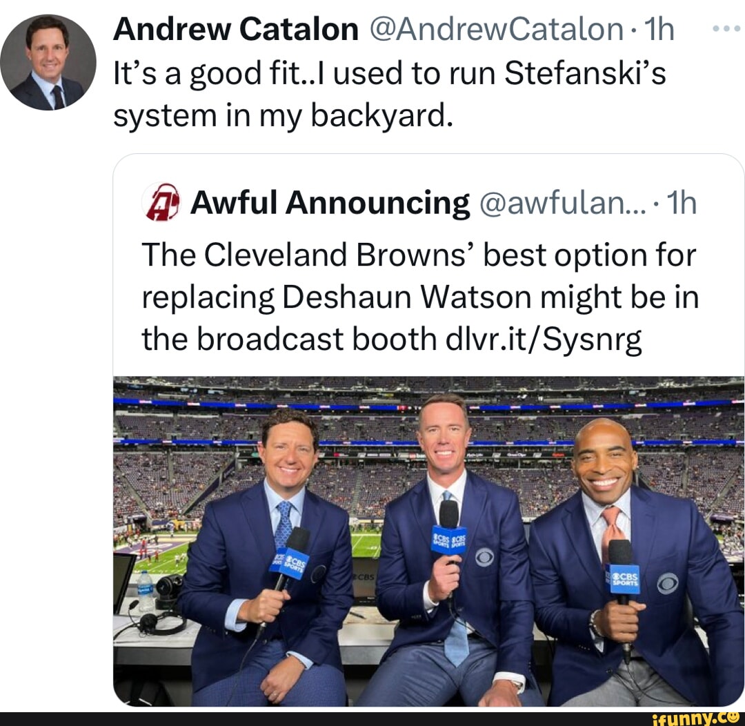 Andrew Catalon @AndrewCatalon: th It's a good fit..I used to run ...