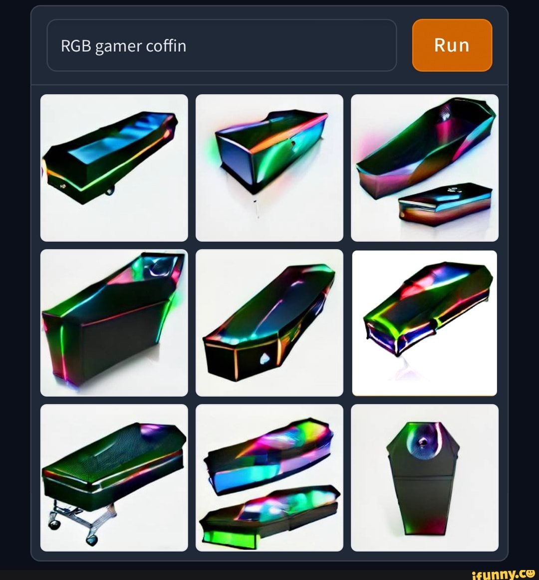 RGB gamer coffin Run - iFunny
