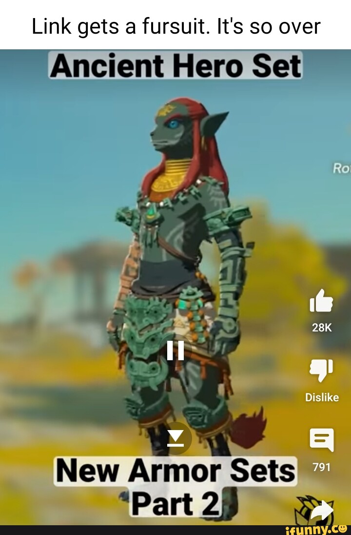 Link gets a fursuit. It's so over Ancient Hero Set New Armor Sets ...