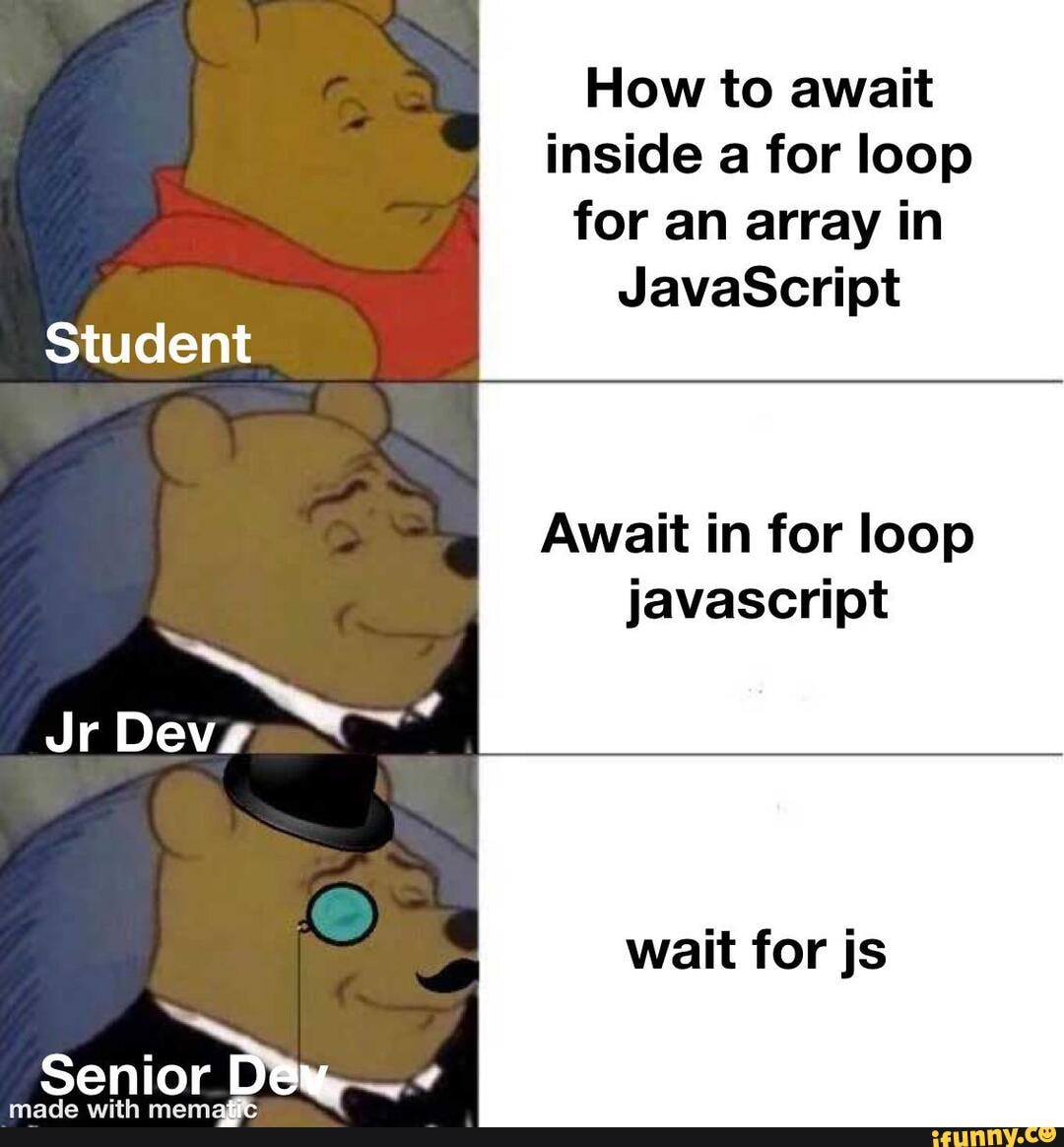 How To Await Inside A For Loop For An Array In JavaScript Student Await 