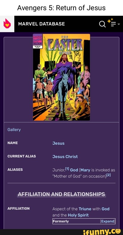 Avengers 5: Return of Jesus MARVEL DATABASE Gallery NAME Jesus CURRENT ...