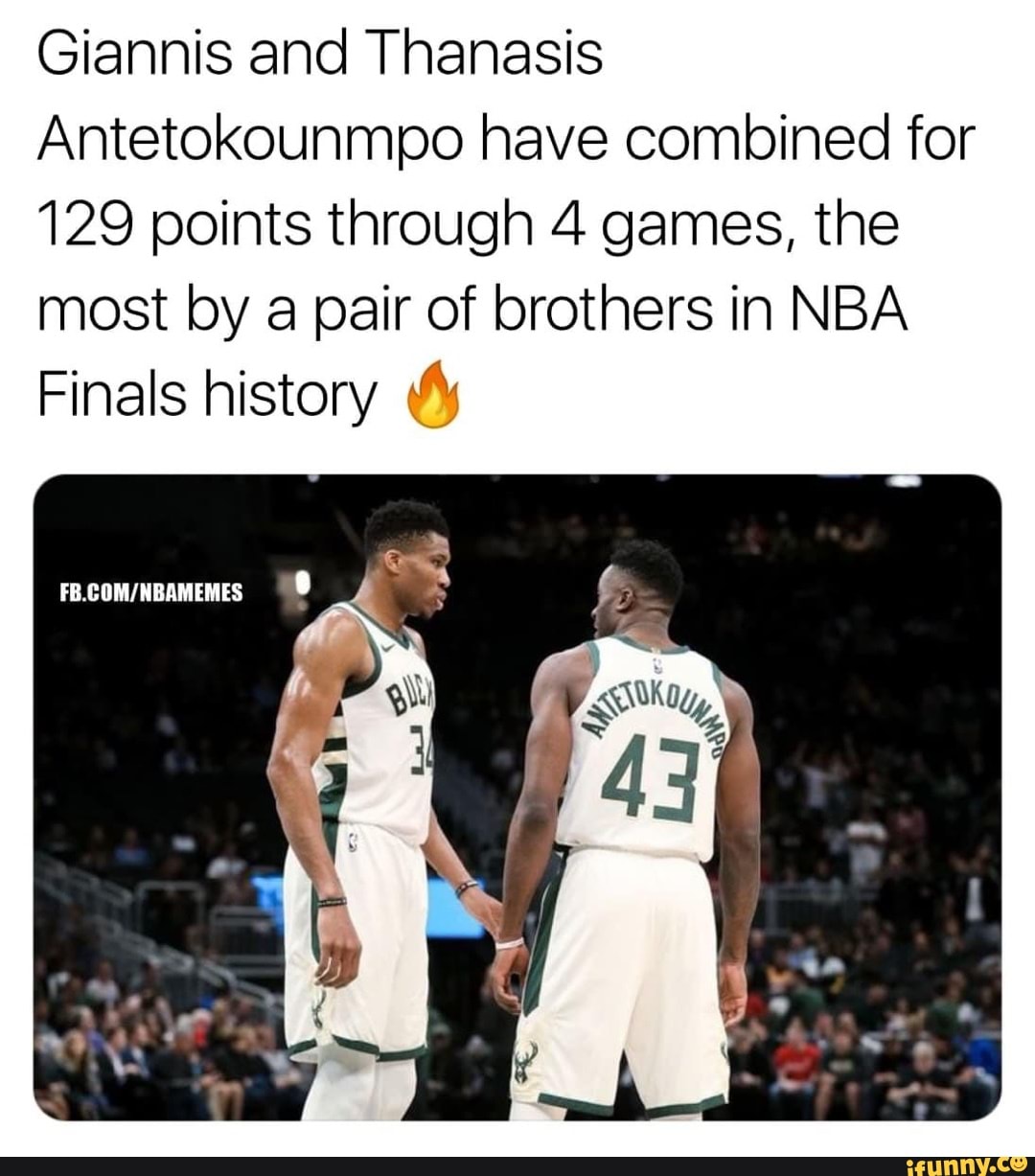Giannis and Thanasis Antetokounmpo have combined for 129 points through ...