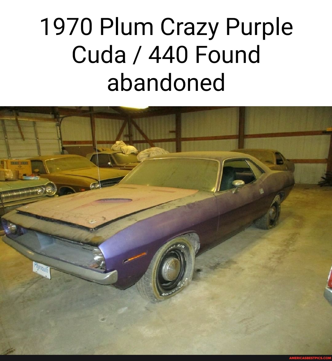 1970 Plum Crazy Purple Cuda / 440 Found abandoned - America’s best pics ...