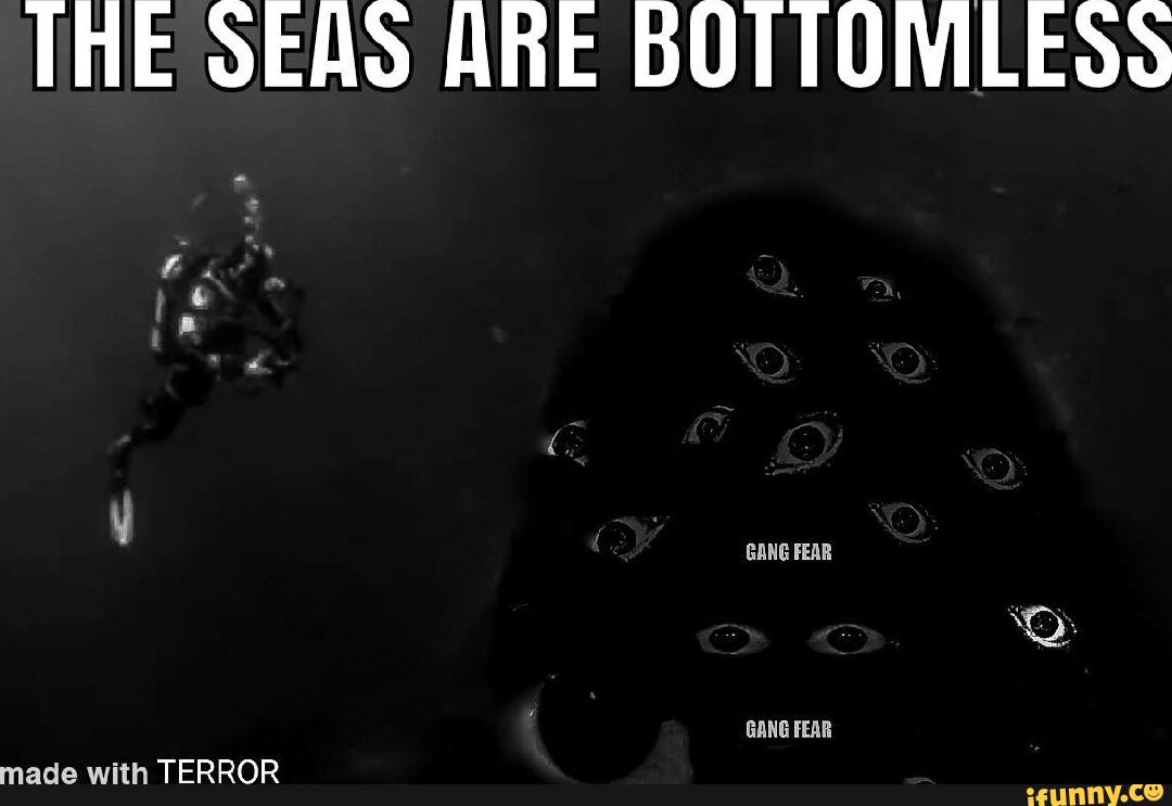 THE SEAS ARE BOTTOMLESS GANG FEAR GANG FEAR made with TERROR - iFunny