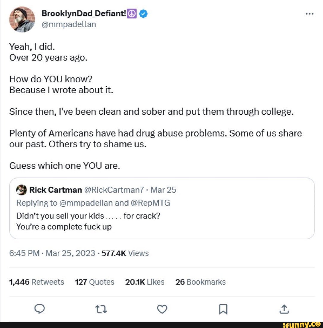 BrooklynDad Defiant![) @ @mmpadellan Yeah, I did. Over 20 years ago ...