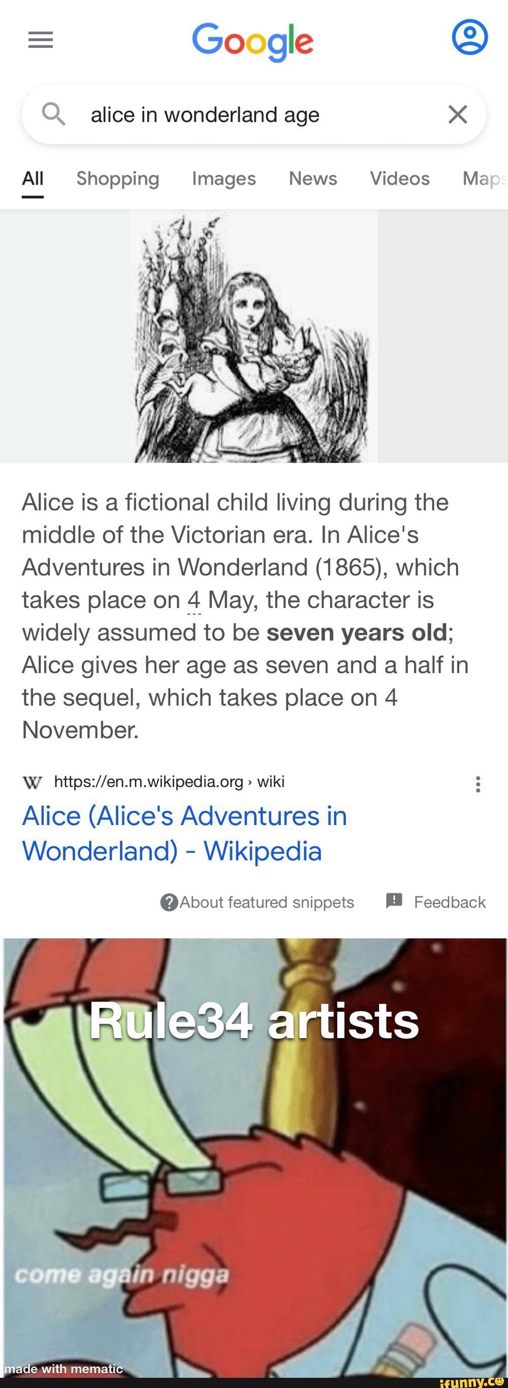 Google alice in wonderland age All Shopping Images News Videos Ma bi ...