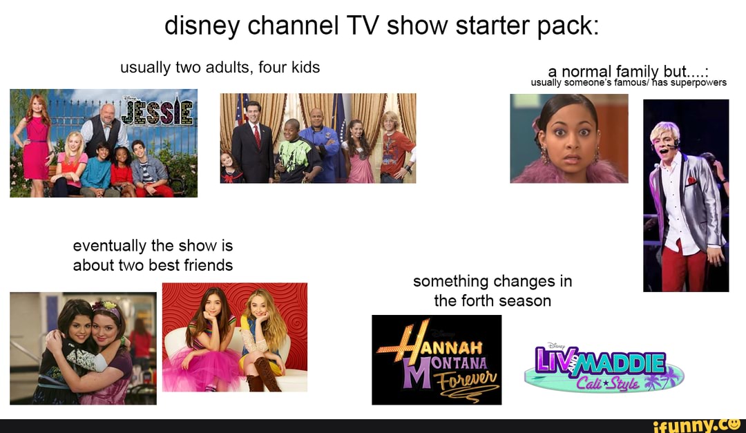Disney channel TV show starter pack: usually two adults, four kids a ...