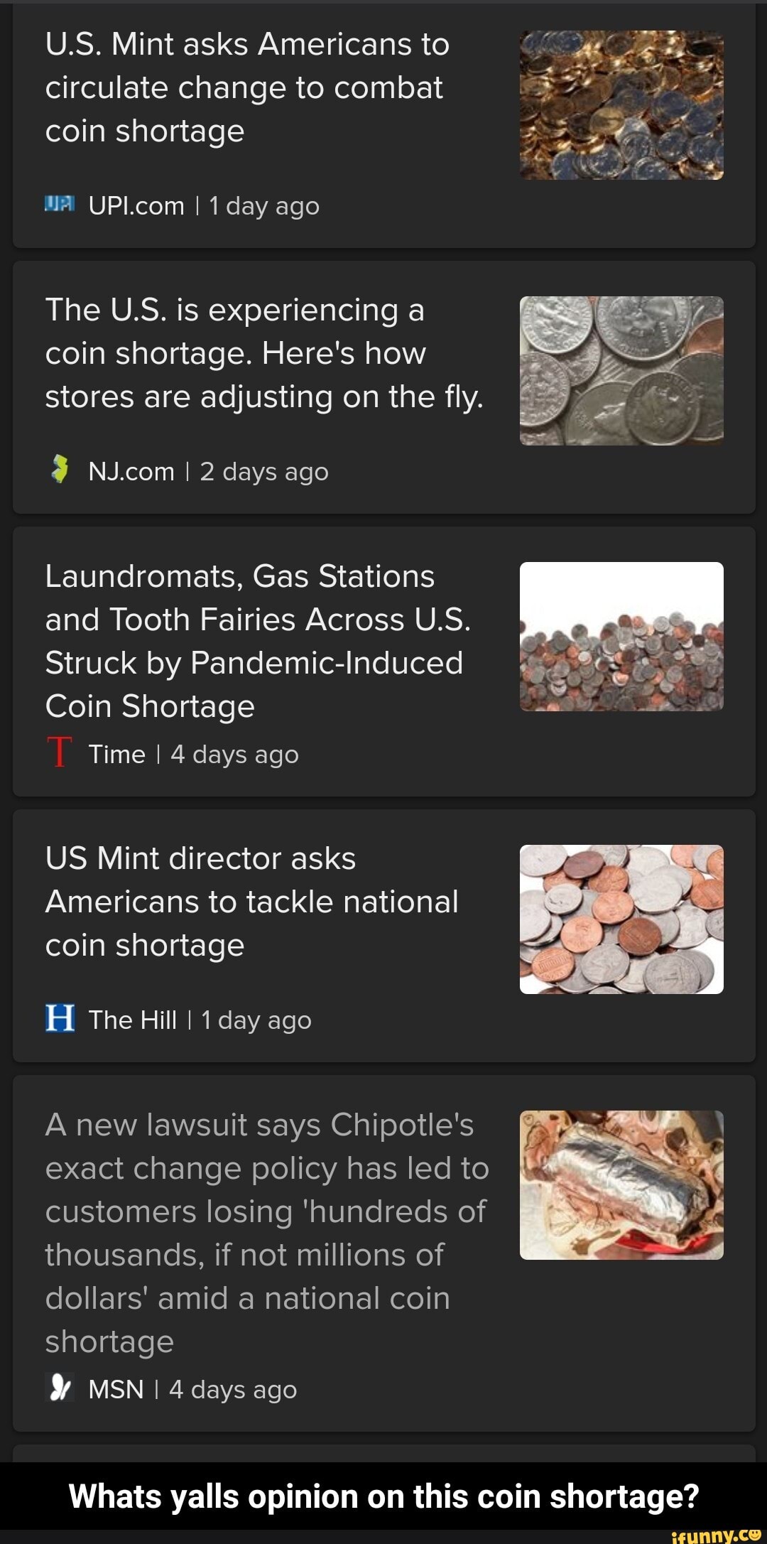 U.S. Mint asks Americans to circulate change to combat coin shortage NA ...