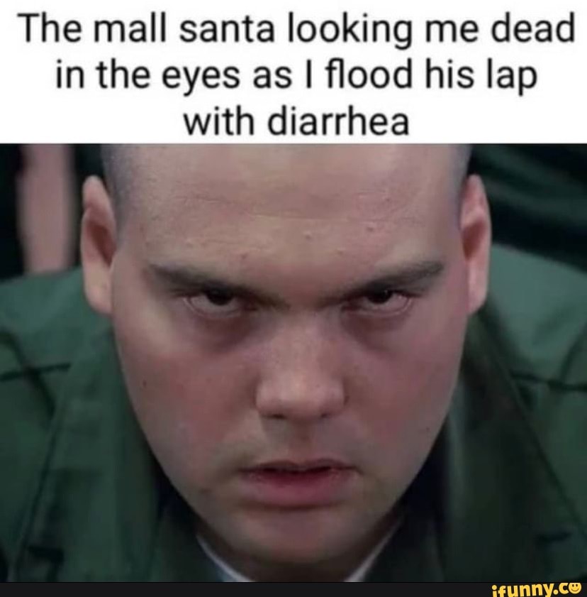 The mall santa looking me dead in the eyes as I flood his lap with ...