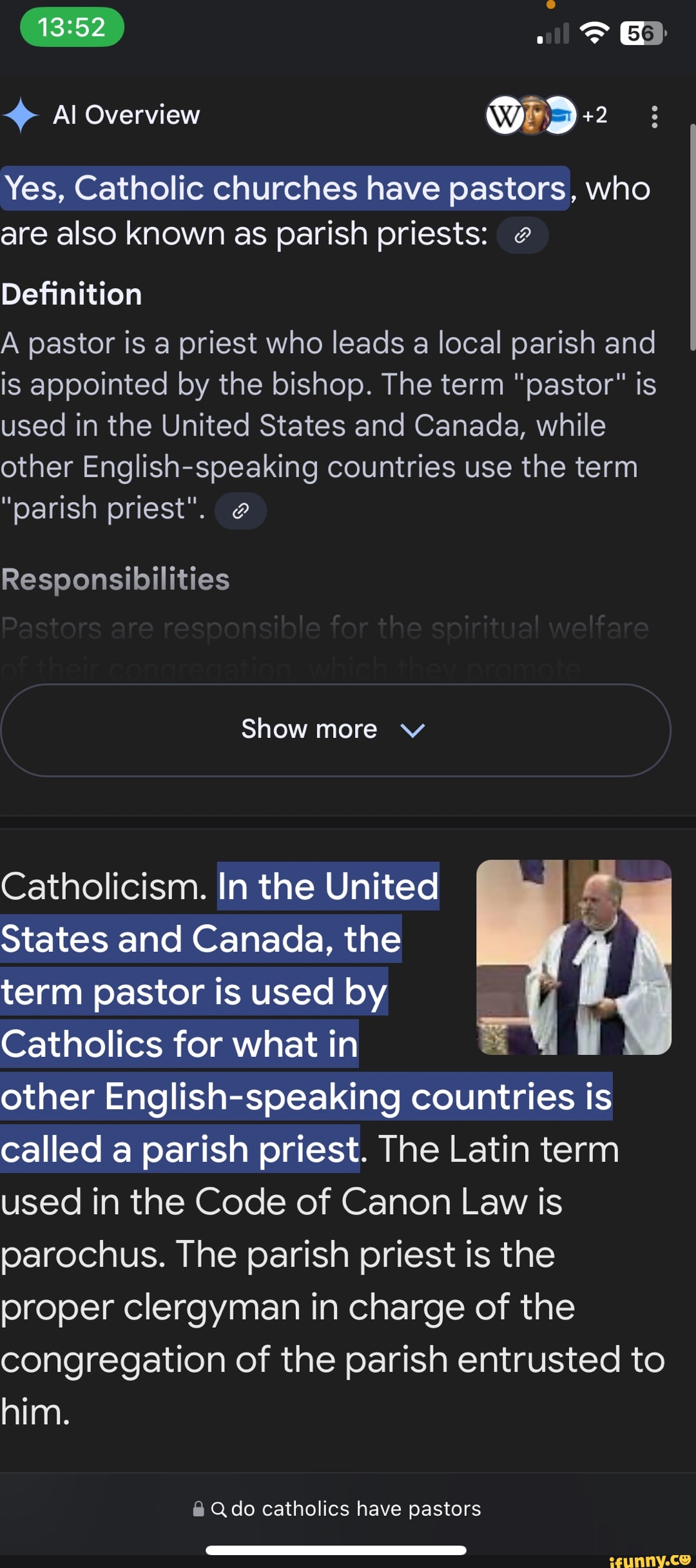 Al Overview +2 Yes, Catholic churches have pastors, who are also known ...