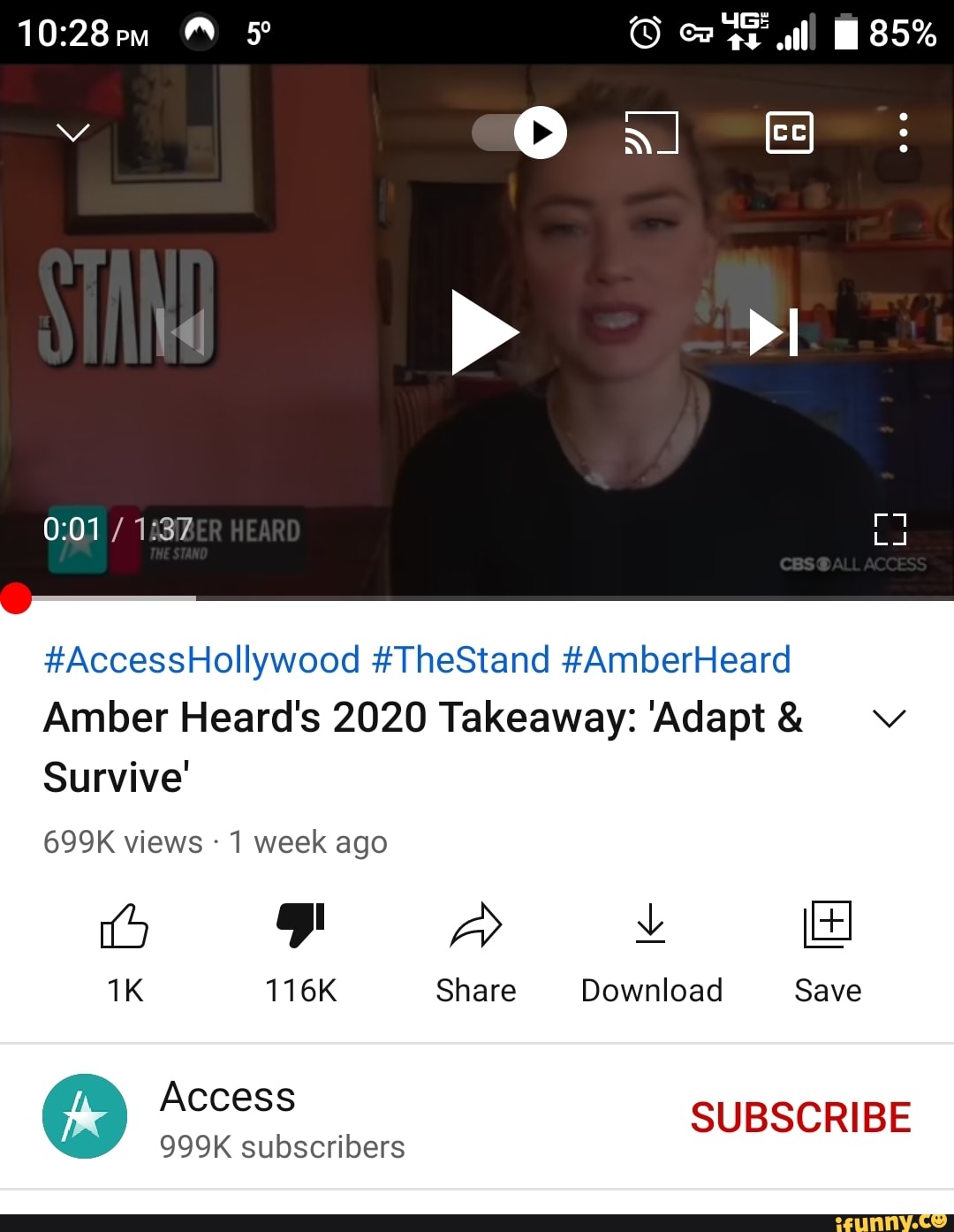85% v Os] & #AccessHollywood #TheStand #AmberHeard Amber Heard's 2020 ...