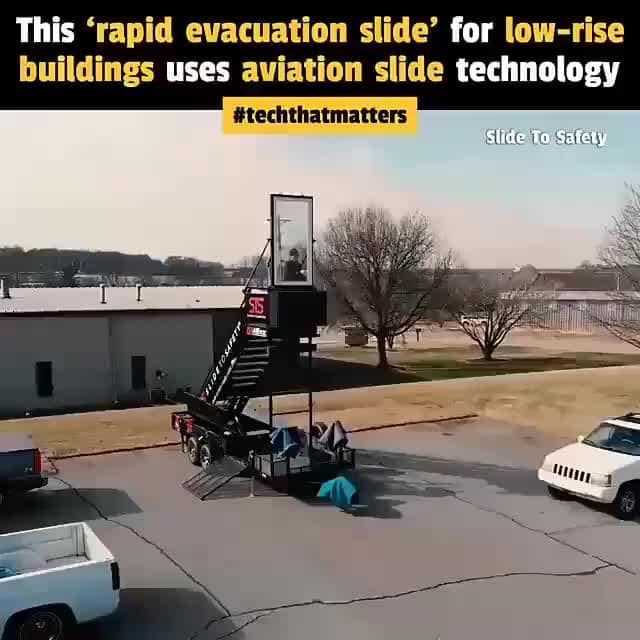 This ‘rapid evacuation slide’ for low-rise buildings uses aviation ...