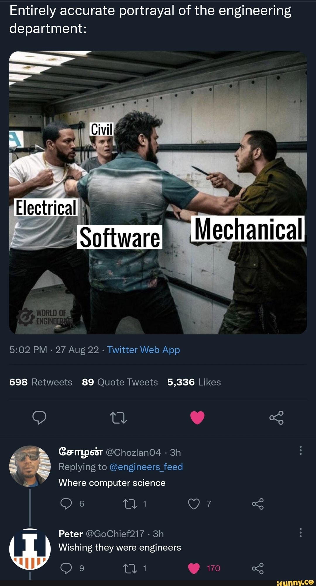 Entirely accurate portrayal of the engineering department: eall ...