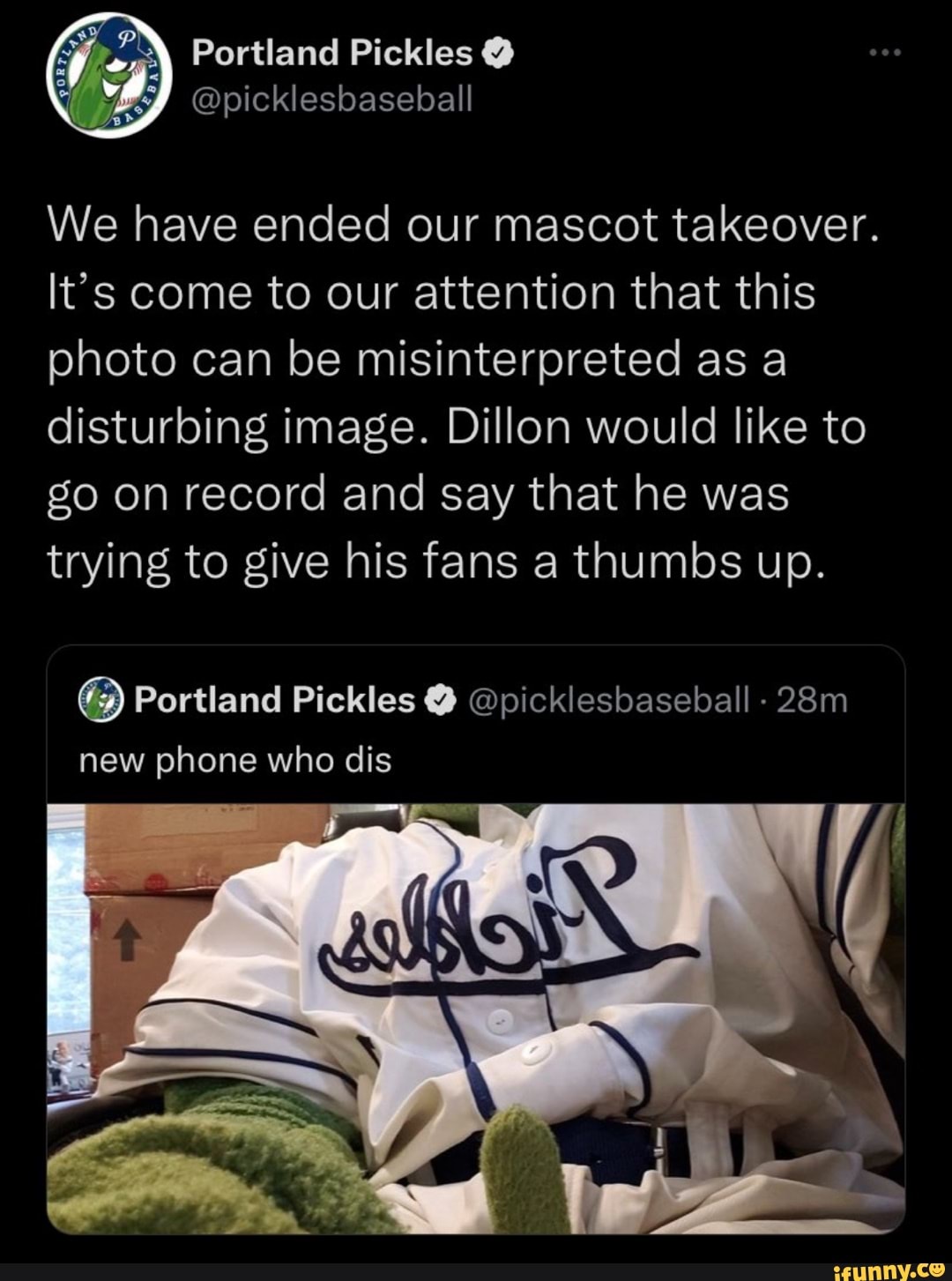 Portland Pickles @ We have ended our mascot takeover. It's come to our ...