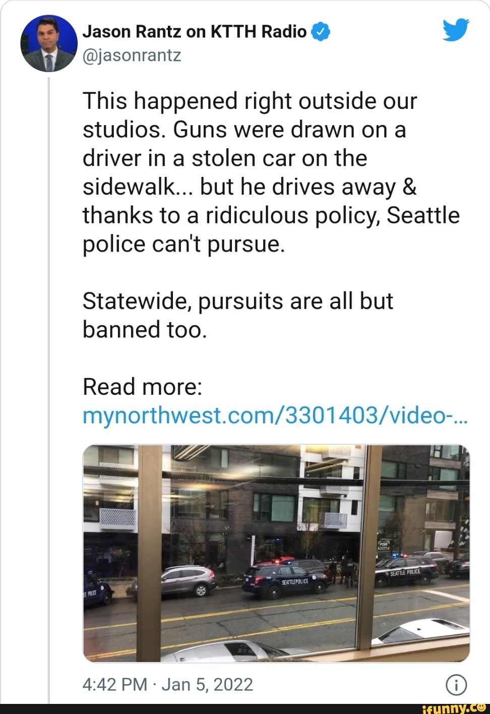 Jason Rantz on KTTH Radio @jasonrantz This happened right outside our ...