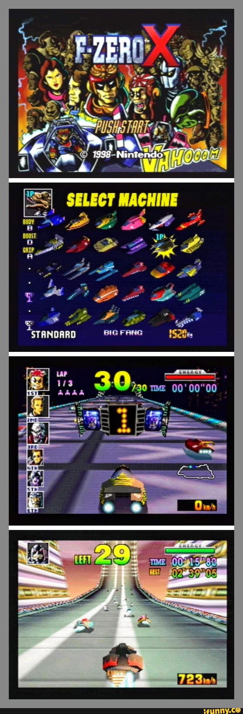 F-Zero X - videogames advert in the late '90s (N64...) - ad STANDARD) BIG FANE II - iFunny
