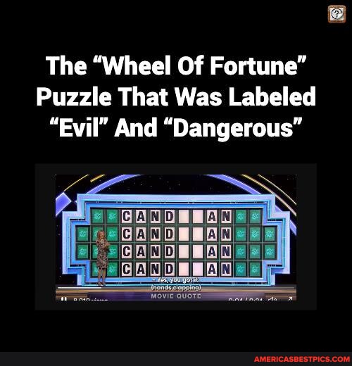 The "Wheel Of Fortune" Puzzle That Was Labeled "Evil" And "Dangerous ...