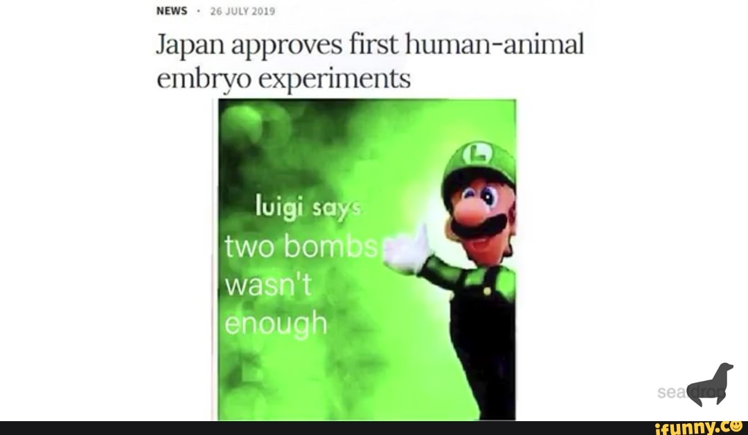 Japan approves first human-animal embryo experiments - iFunny