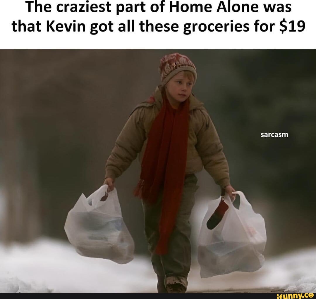 The craziest part of Home Alone was that Kevin got all these groceries ...