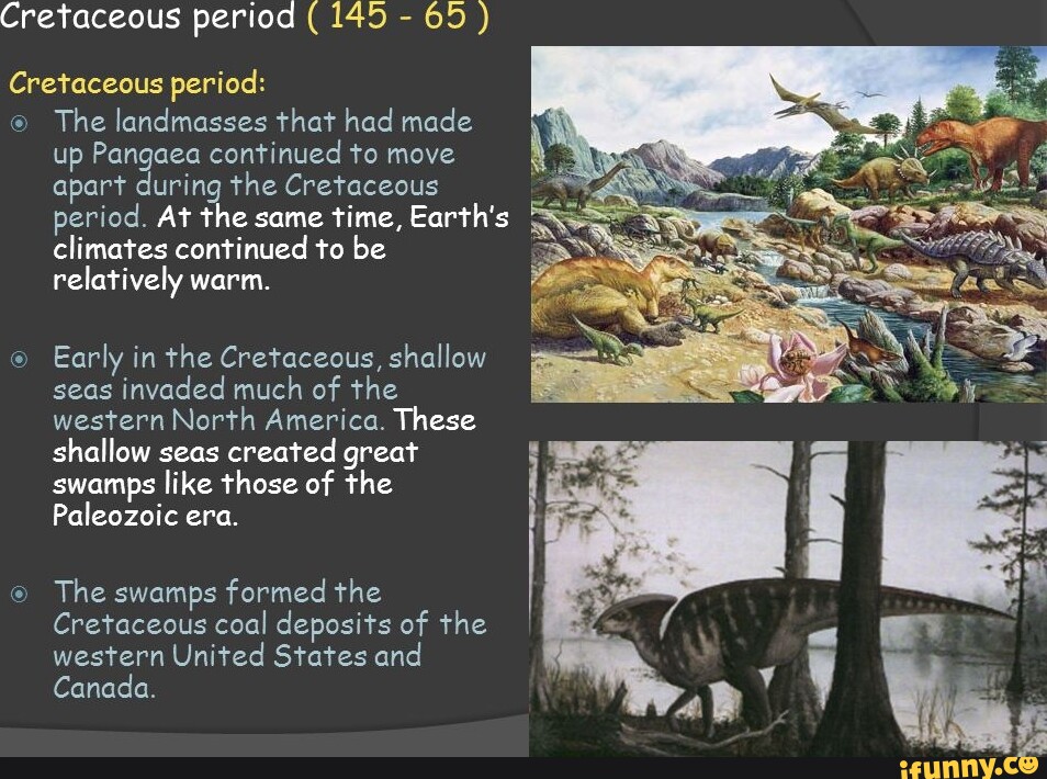 Cretaceous period ( 145 65 Cr Cretaceous period: The landmasses that ...