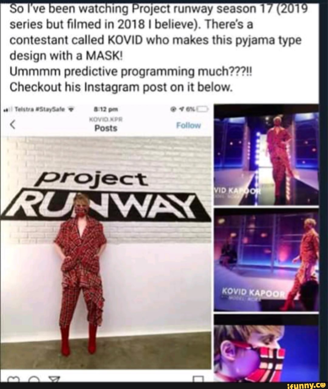 O Ive been watching Project runway season series but filmed in 2018 I ...