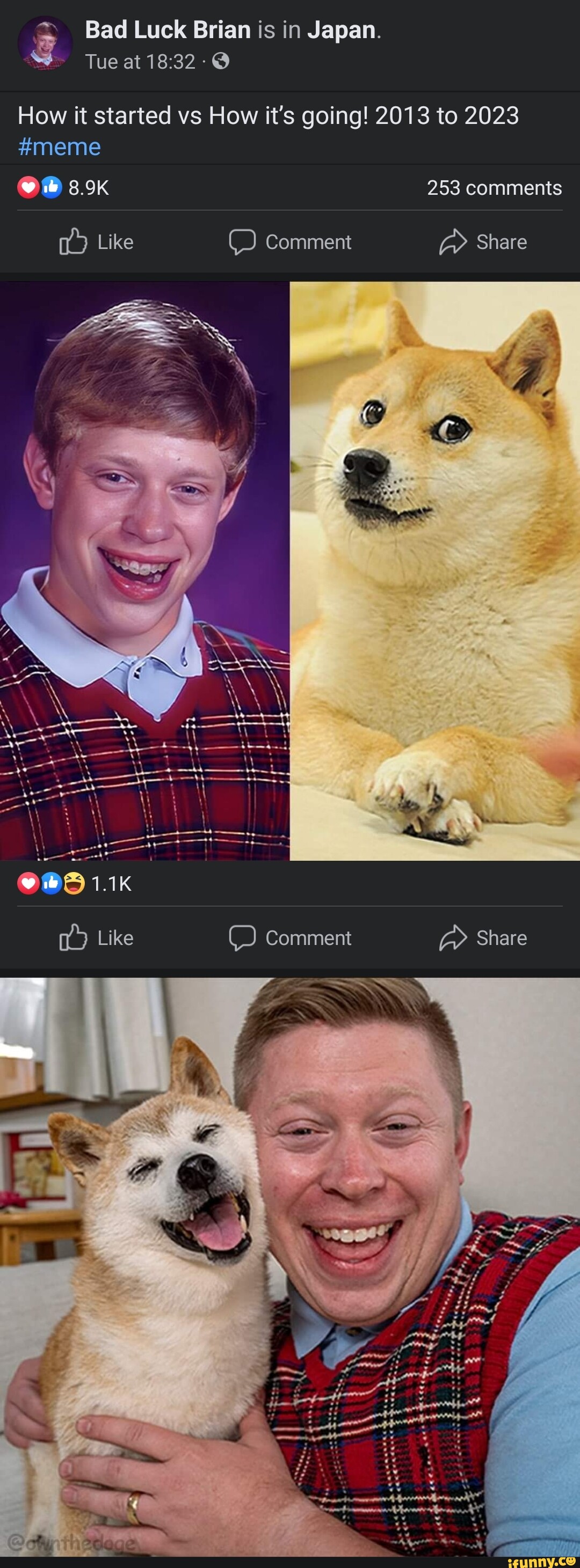 Bad Luck Brian is in Japan. Tue at How it started vs How it's going ...