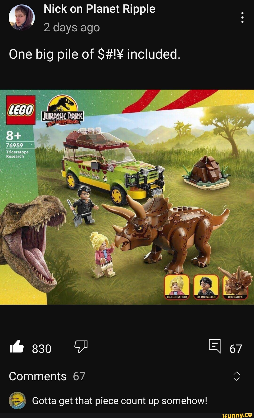 G) Nick on Planet Ripple 2 days ago One big pile of included ...