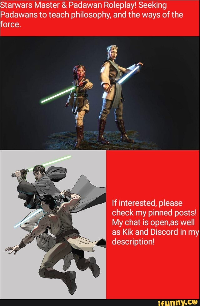 Starwars Master Padawan Roleplay! Seeking Padawans to teach philosophy ...