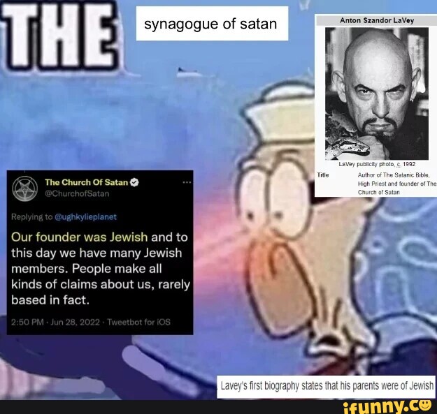Synagogue of satan Anton Szandor LaVey The Church Of Satan @ Our ...