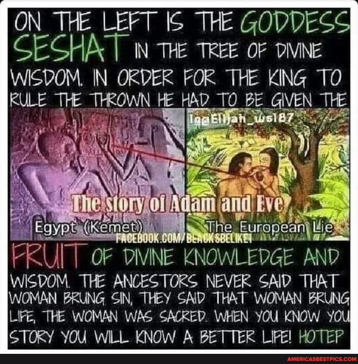 ON THE LEFT IS THE GODDESS I in THE TREE OF DIVINE WISDOM. IN ORDER FOR ...