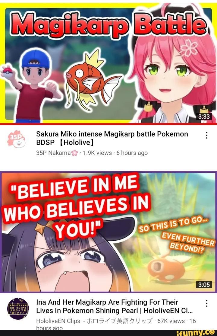 Sakura Mike intense Magikarp battle Pokemon BDSP [Hololive] Nakama - 1.9K views - 6 hours ago ...